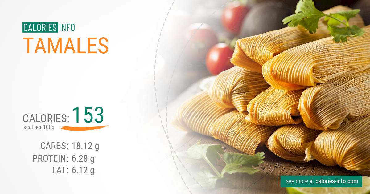 Tamales Calories And Nutrition 100g 