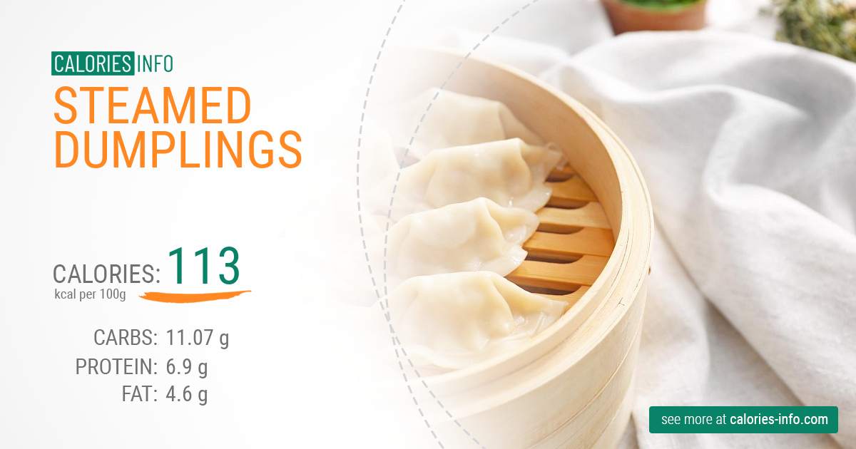 Steamed Dumplings Calories And Nutrition 100g 
